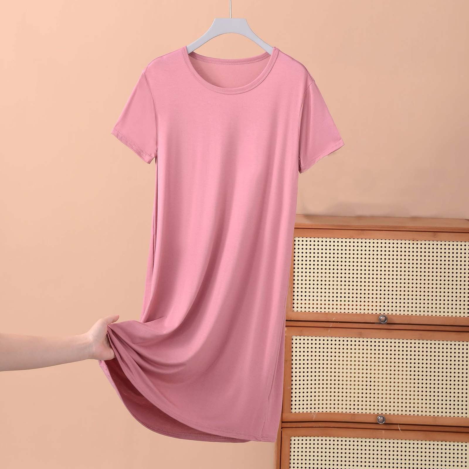 Censtreet Nightgowns for Women Sleapwear Short Sleeve Night Shirts Soft ...