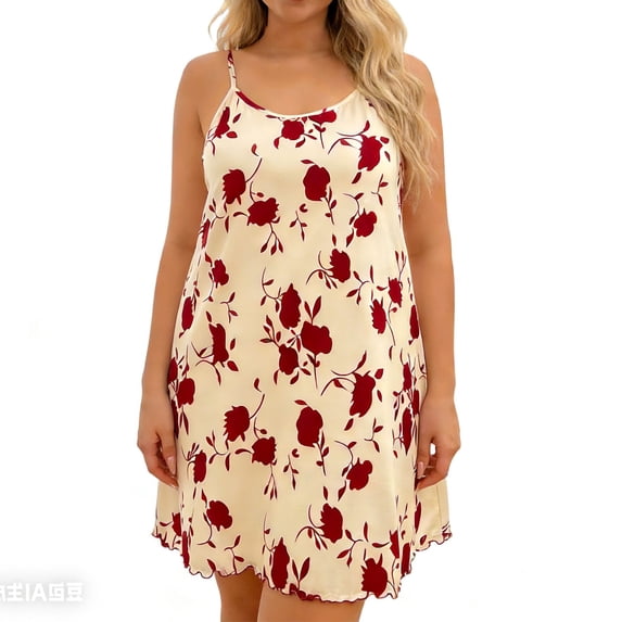 Censtreet Plus Size Women's Sleeveless Nightgown Long Nightgowns for ...