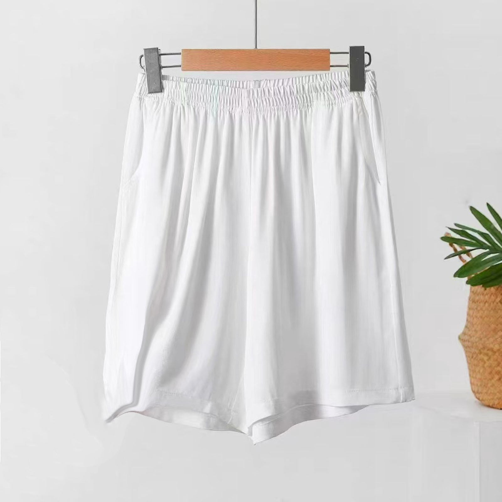 Censtreet Plus Size Women's Wide Leg Shorts Lightweight High Waisted ...