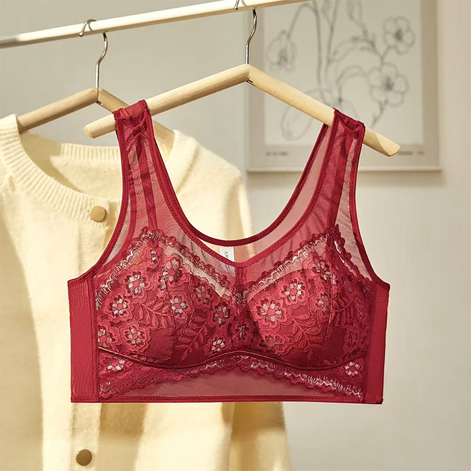 Censtreet Print Backless Sexy Bras for Women,Seamless Soft Support ...