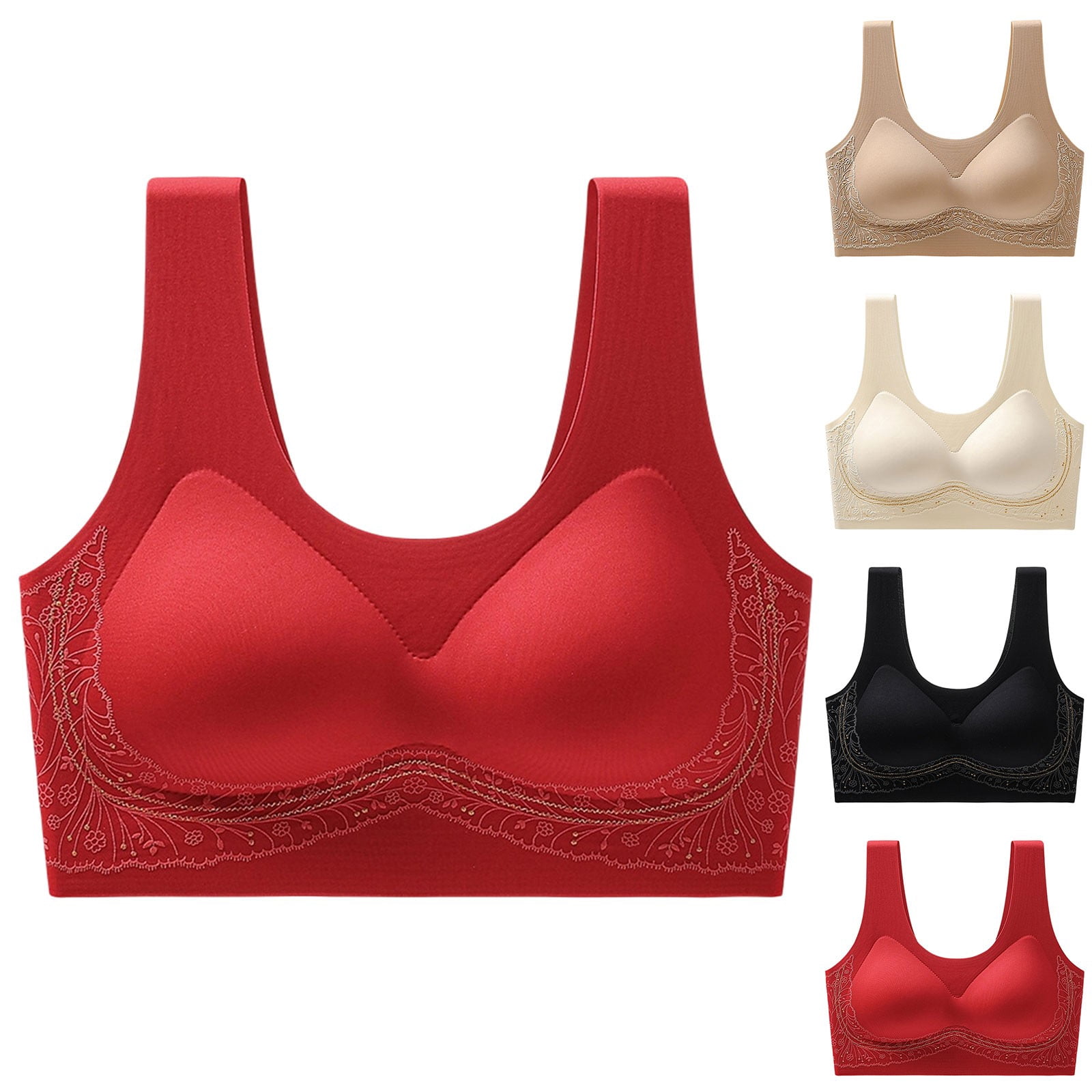 Censtreet Seamless Bras for Women No Underwire Push Up Bra Full ...