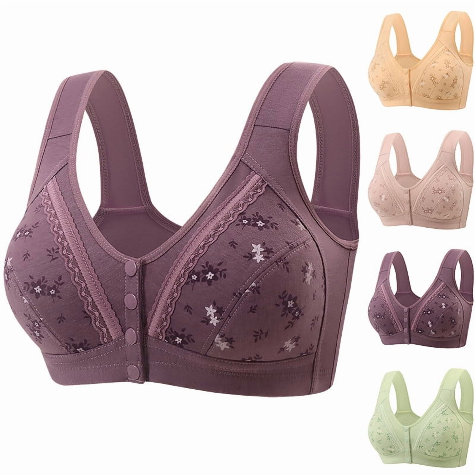 Censtreet Seamless Front Close Bras for Women Post Surgery Full ...