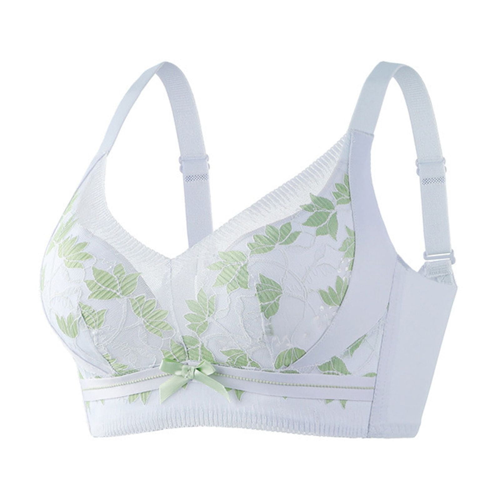 Censtreet Seamless Low Back Bra Wireless Comfort Backless Print Bras ...