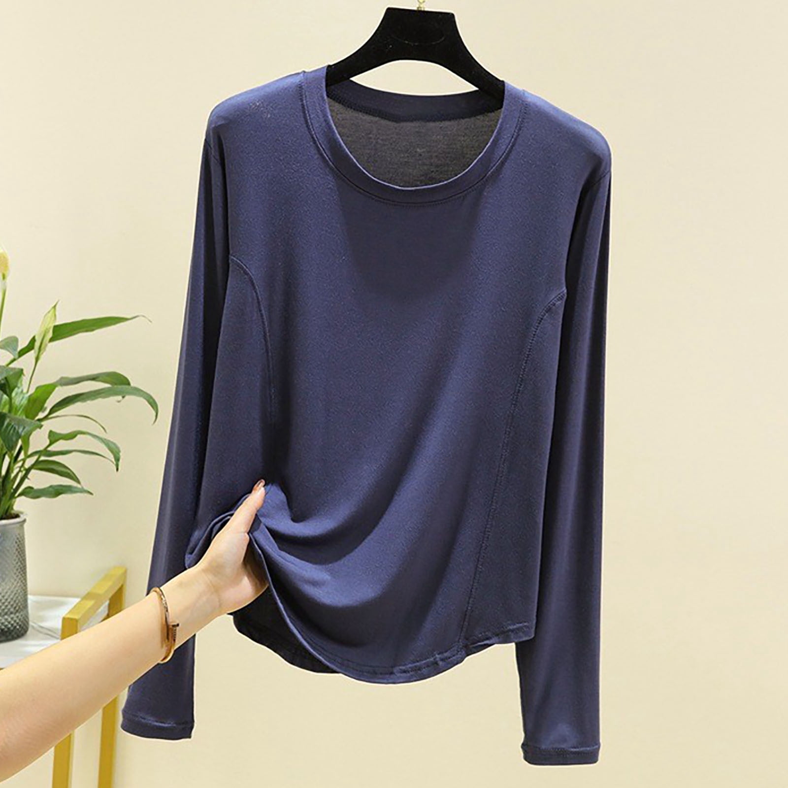 Censtreet Sleep Shirts for Women - Pajama Tops for Women,Modal Round ...