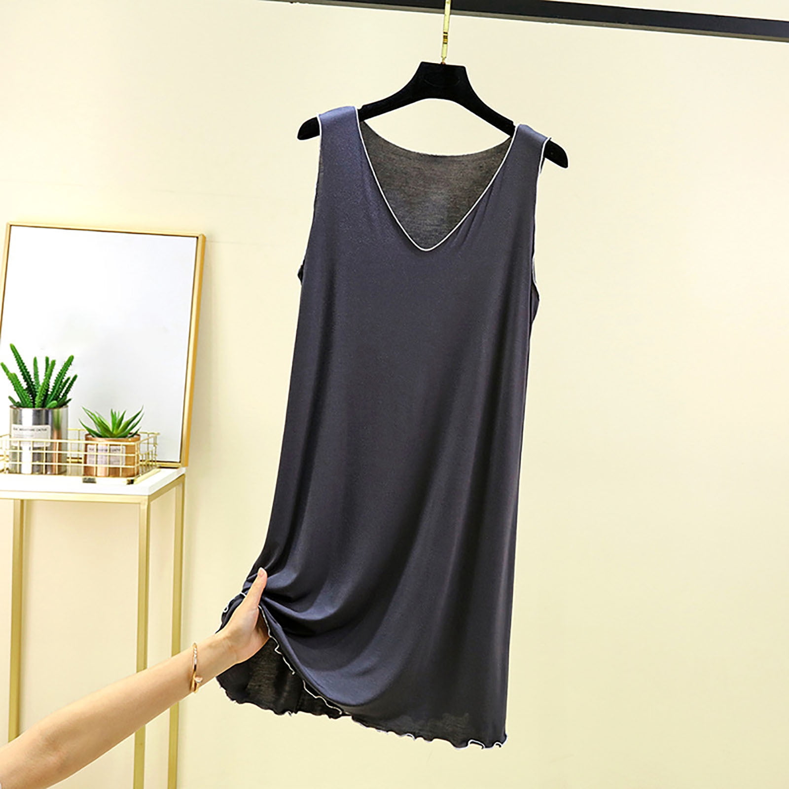 Censtreet Sleepwear for Women Tank Nightgown Chemise Racerback ...