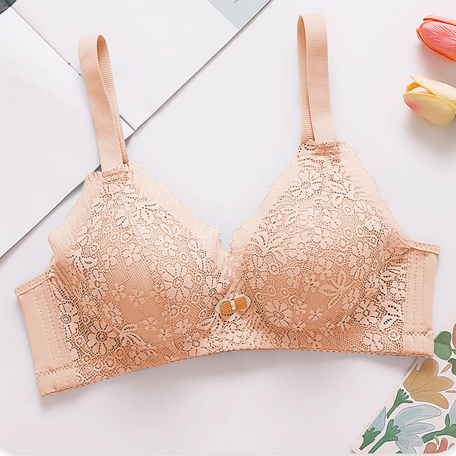 Censtreet The T-Shirt Wireless Lift Bra for Women, Soft Silky Back ...