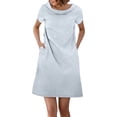 Censtreet Women's Casual Summer Short Sleeve T Shirt Dress Nightgown ...