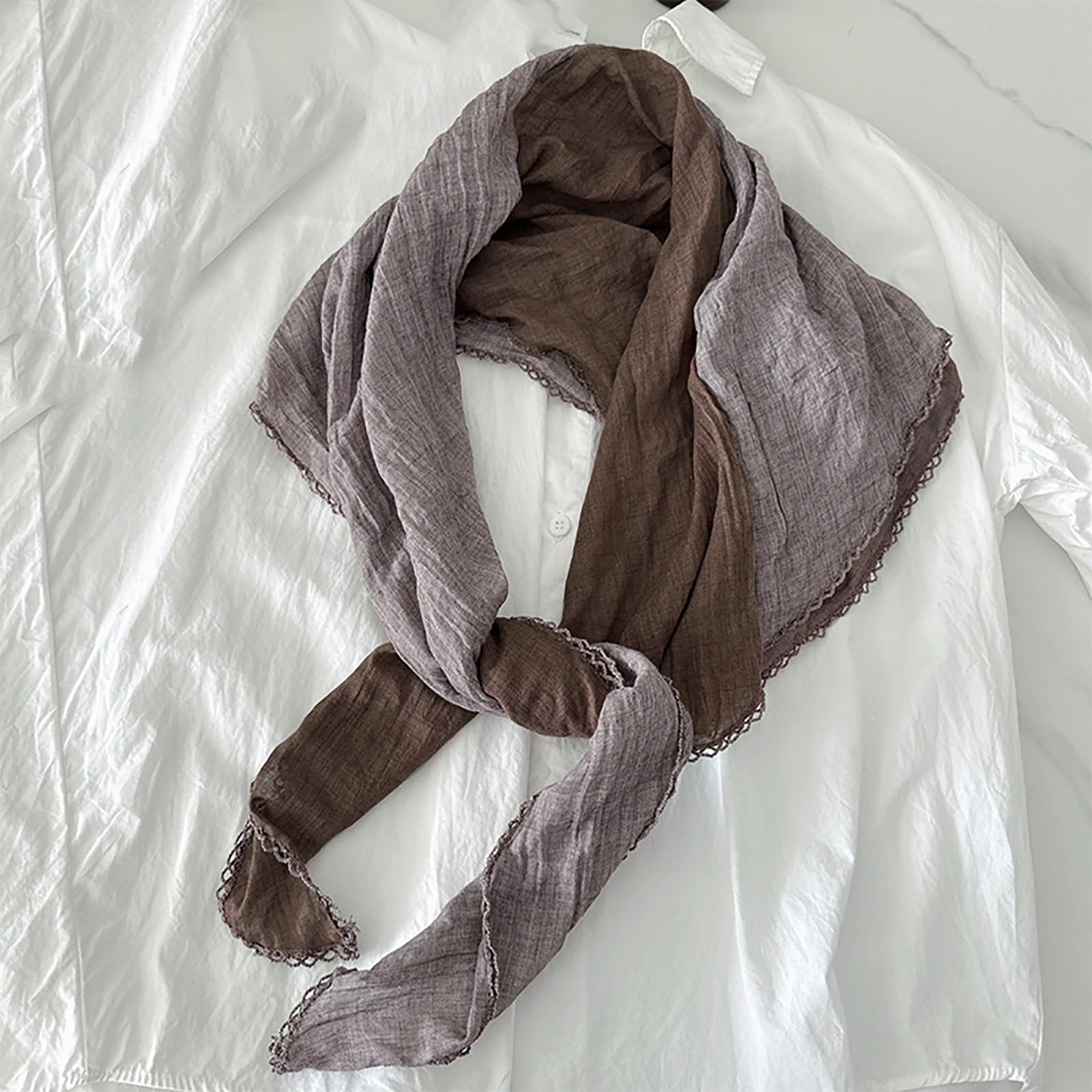 Censtreet Women's Cotton Scarves Lady Light Soft Fashion Solid Scarf ...