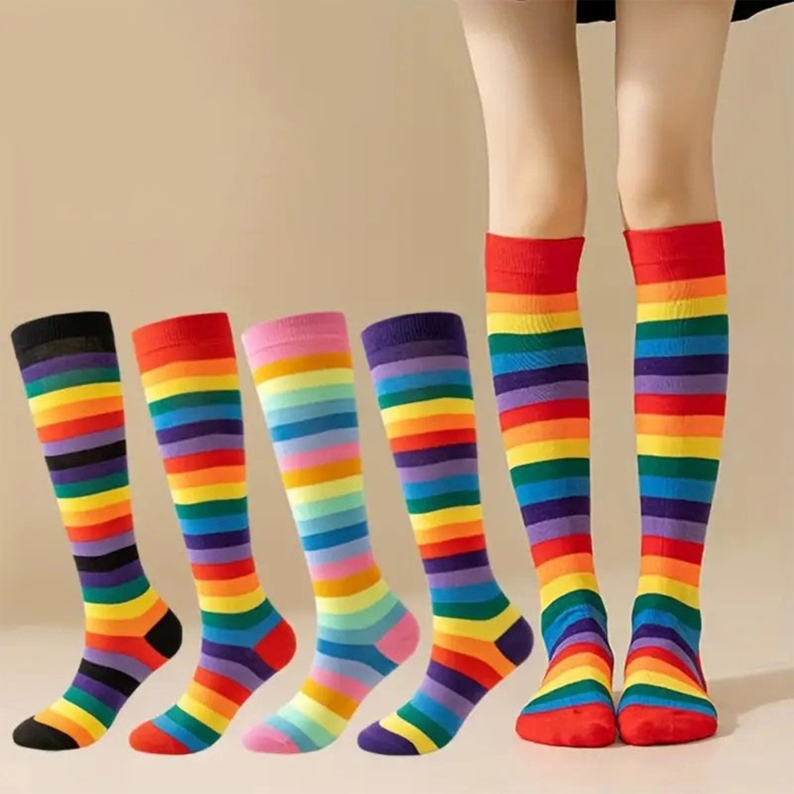Censtreet Women's Funny Colorful Novelty Pattern Cotton Crew Socks ...
