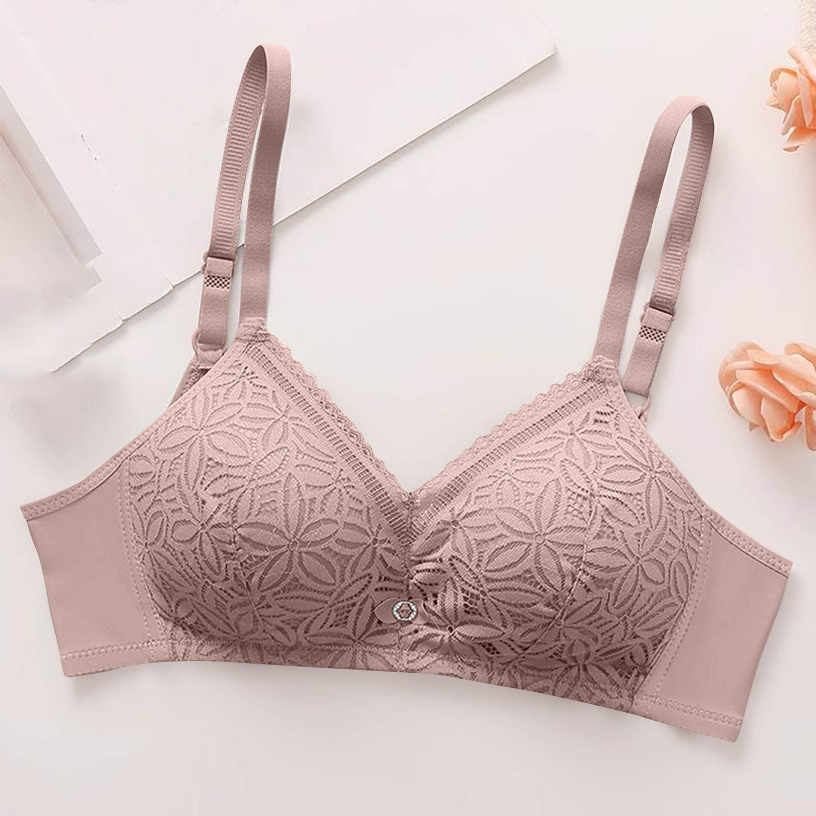 Censtreet Women's Lace Comfort Devotion Underwire Bra , Full Coverage ...