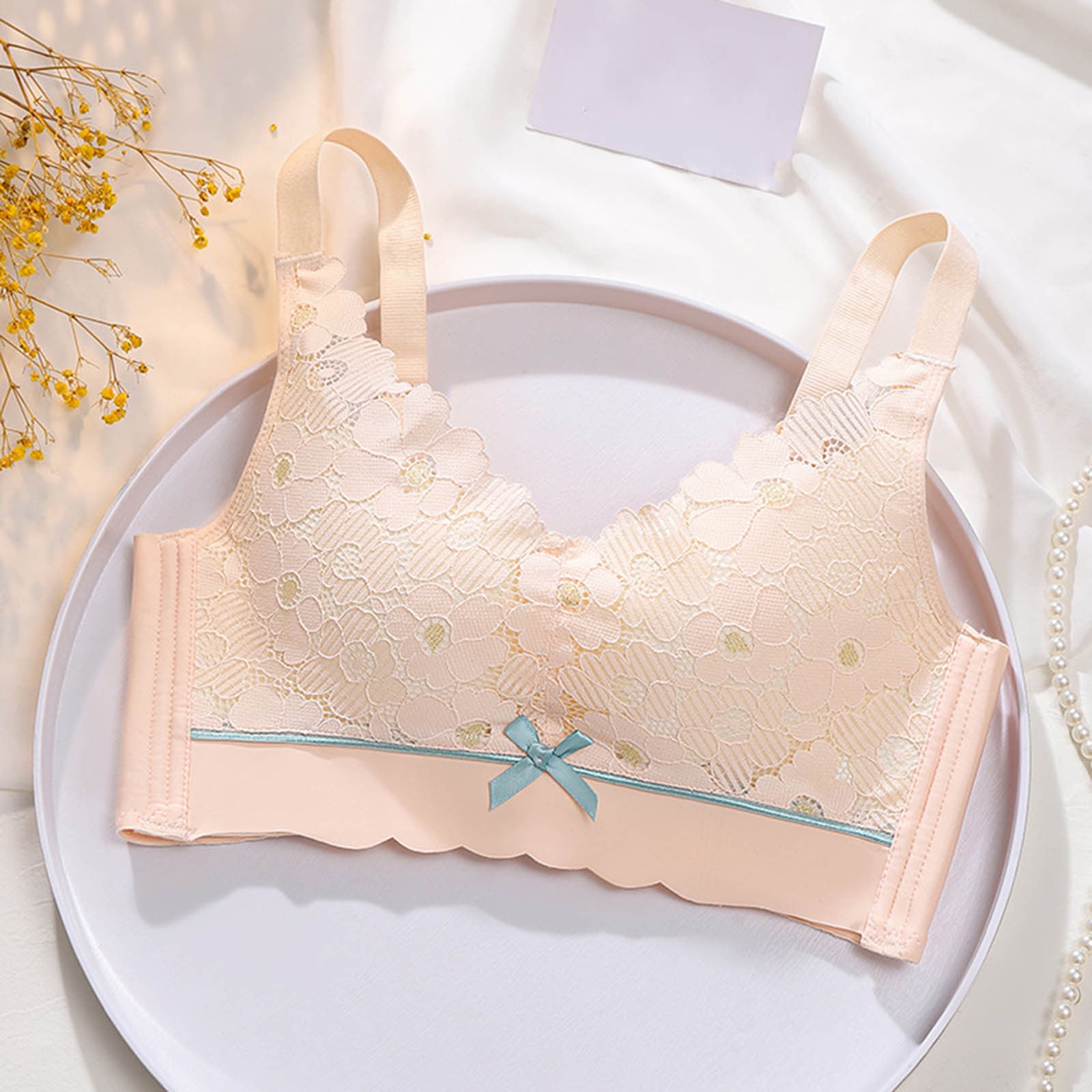 Censtreet Women's Lace Underwire Bra,Adjustable One Smooth U Comfort ...