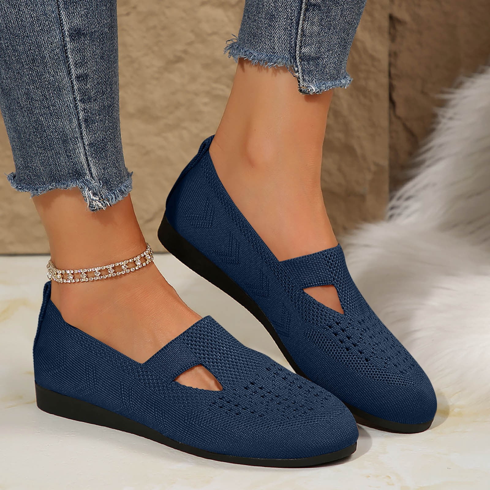Censtreet Women's Loafer Flats Comfortable Office Work Shoes, Cute ...