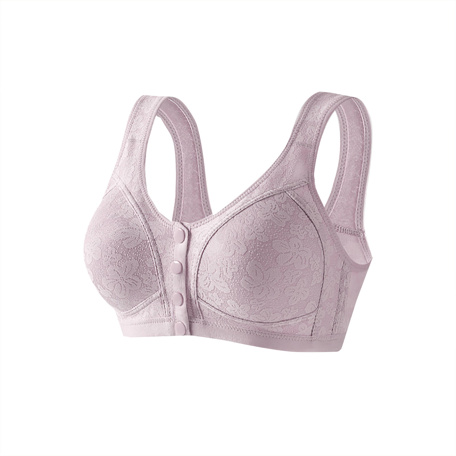 Censtreet Women's Plus Size Full Coverage Front Closure Posture Back Unpadded Wireless Support ...