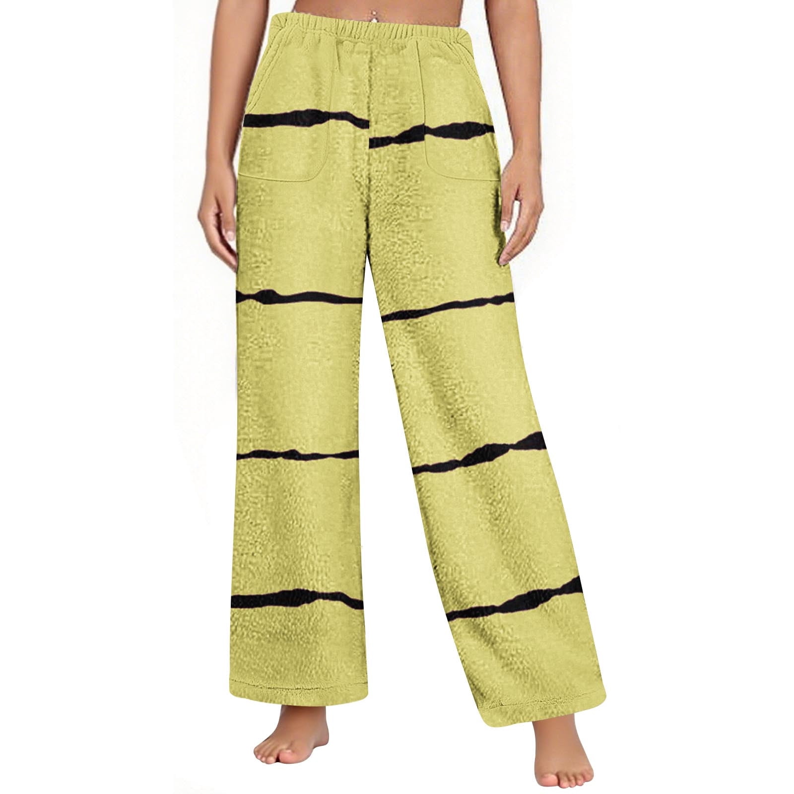 Censtreet Women's Plush Fuzzy Pajama Pants Winter Warm Cozy Pj Bottoms ...
