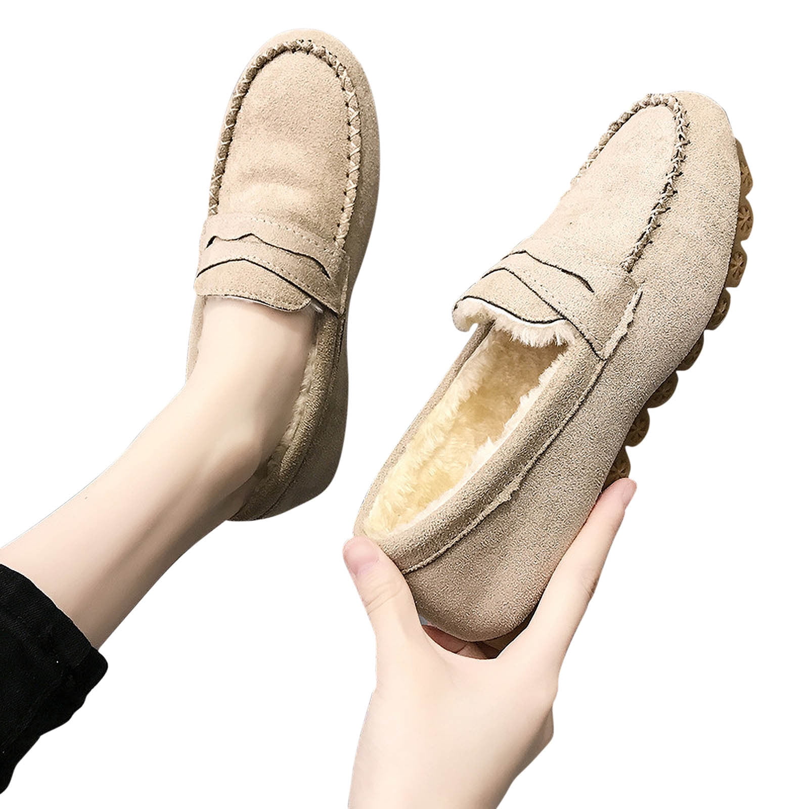 Censtreet Women's Slippers Fuzzy Cozy Short Ankle Shoes Indoor and ...