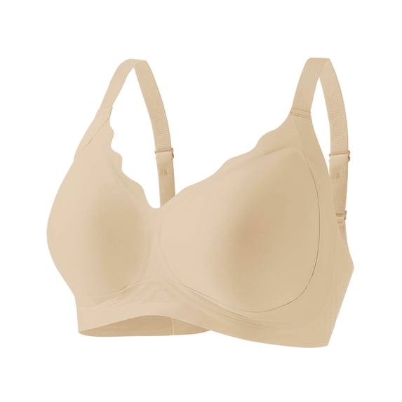 Censtreet Women's Solid Color Four-Row Back Hook Bra Seamless ...