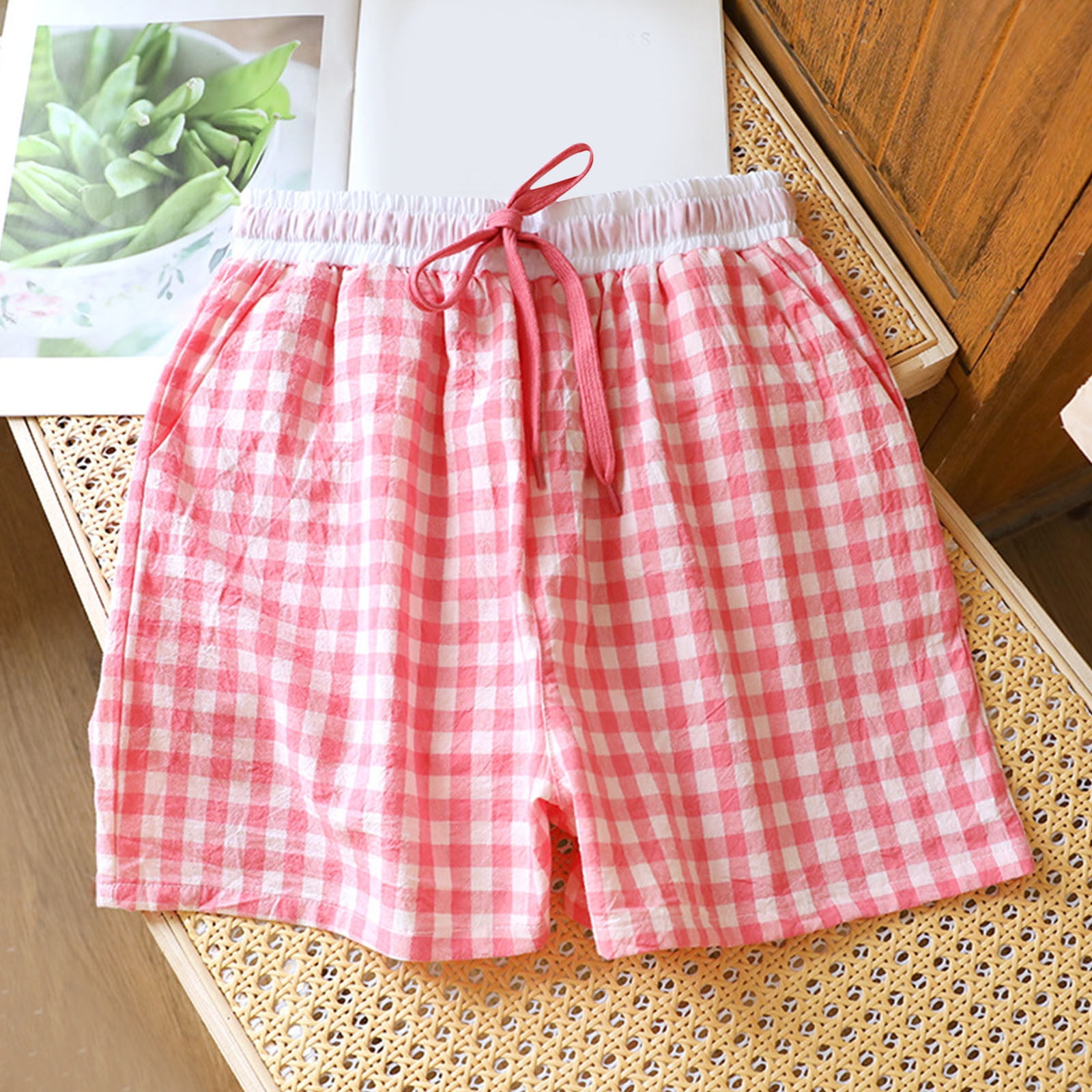 Censtreet Womens Cotton Pajama Shorts, Soft Sleep Shorts for Women ...