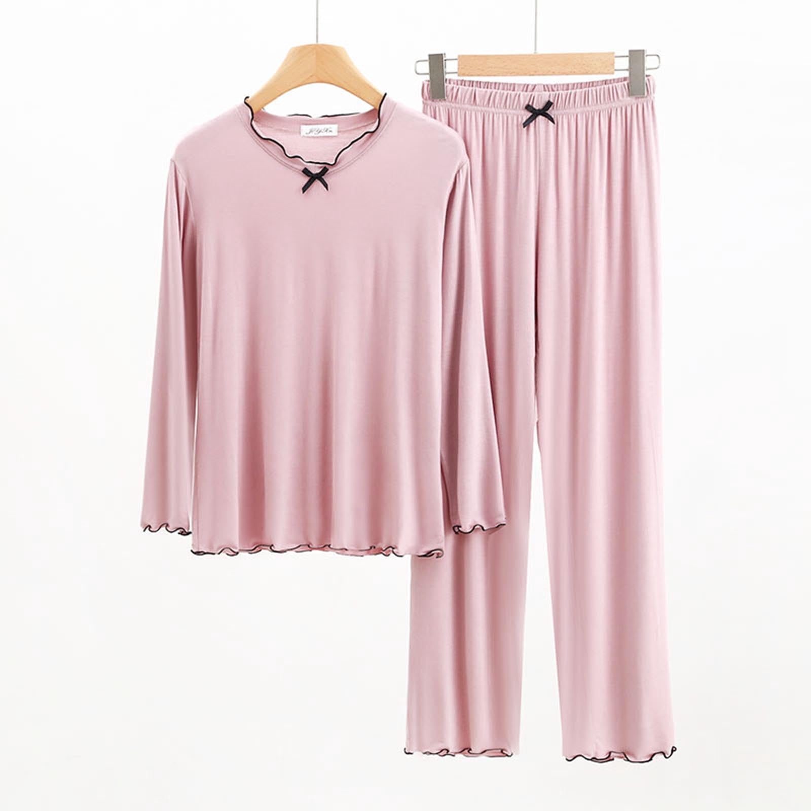 Censtreet Womens Modal Pajama Sets Long Sleeve Lounge Sets Soft Pj ...