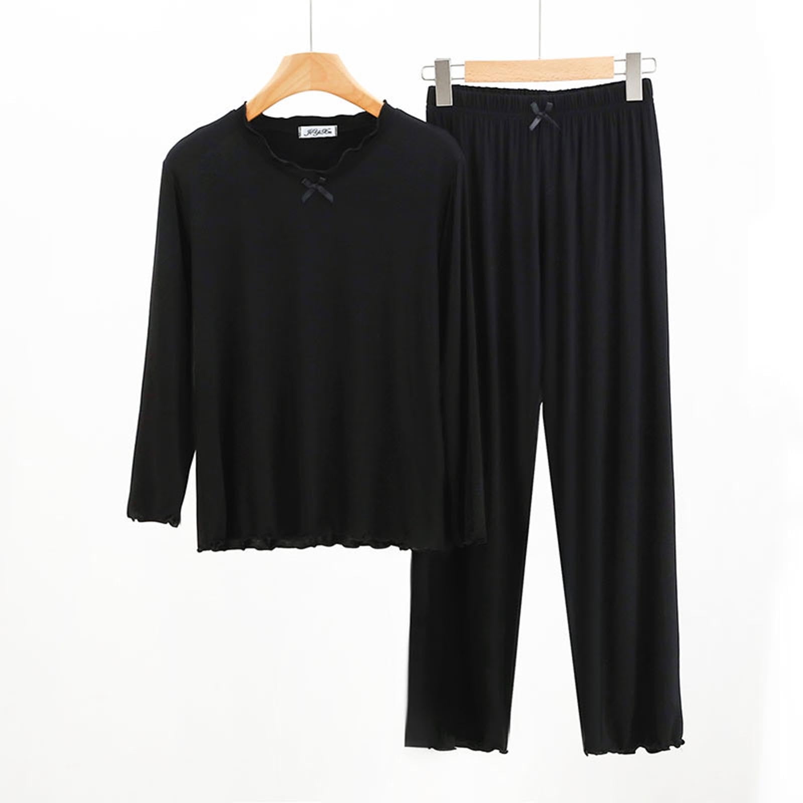 Censtreet Womens Modal Pajama Sets Long Sleeve Lounge Sets Soft Pj ...