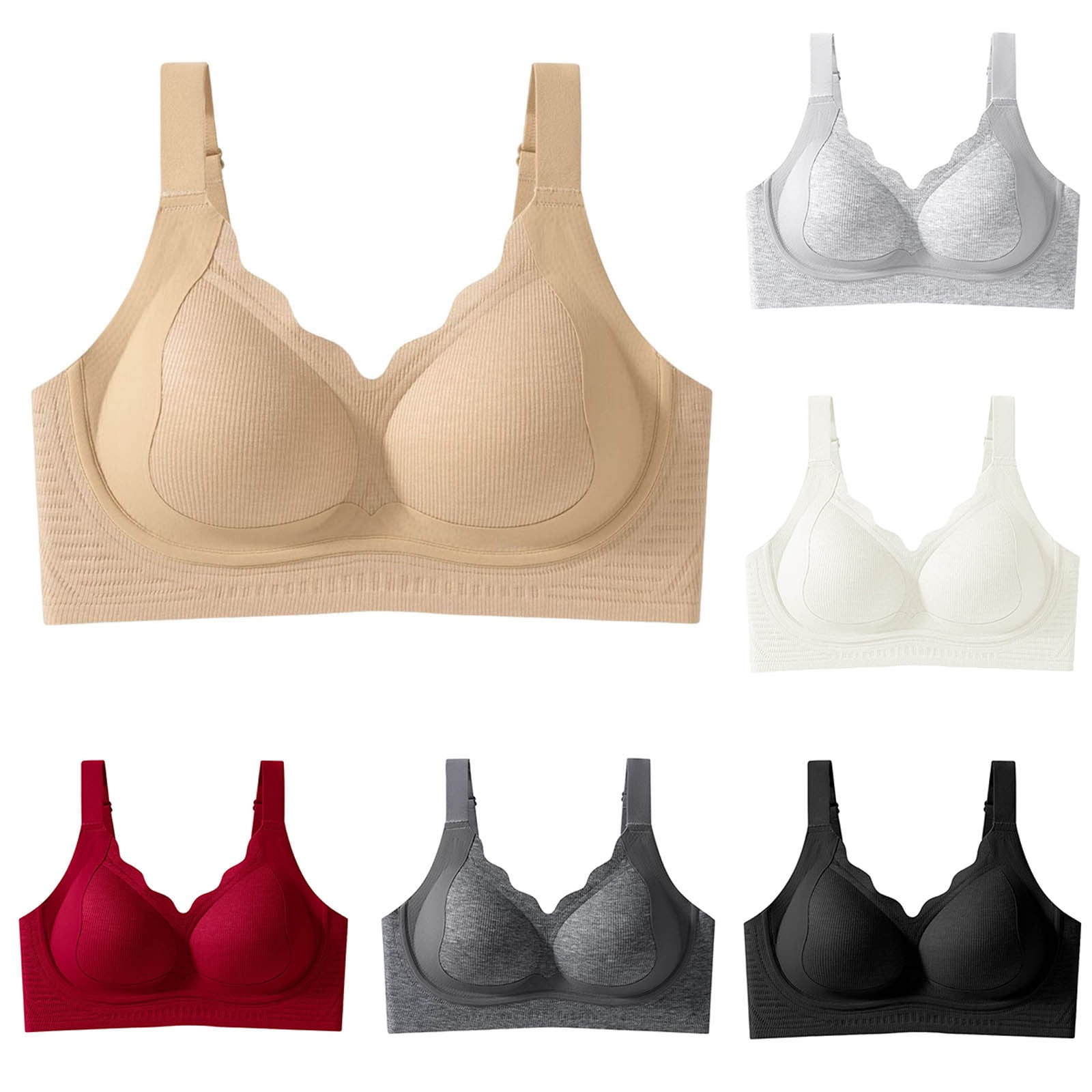 Censtreet Womens Seamless Push Up Bras No Underwire Full Coverage ...