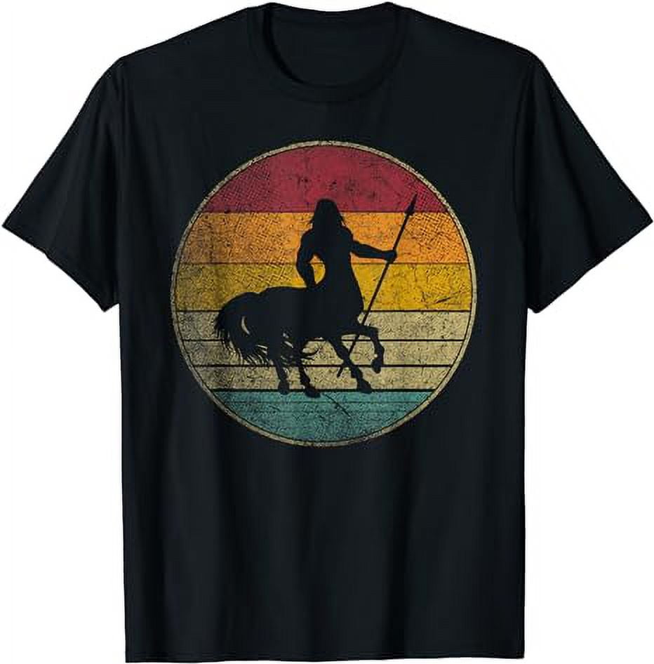 Centaur Mythical Mythology Folklore Vintage Retro Silhouette T-Shirt ...