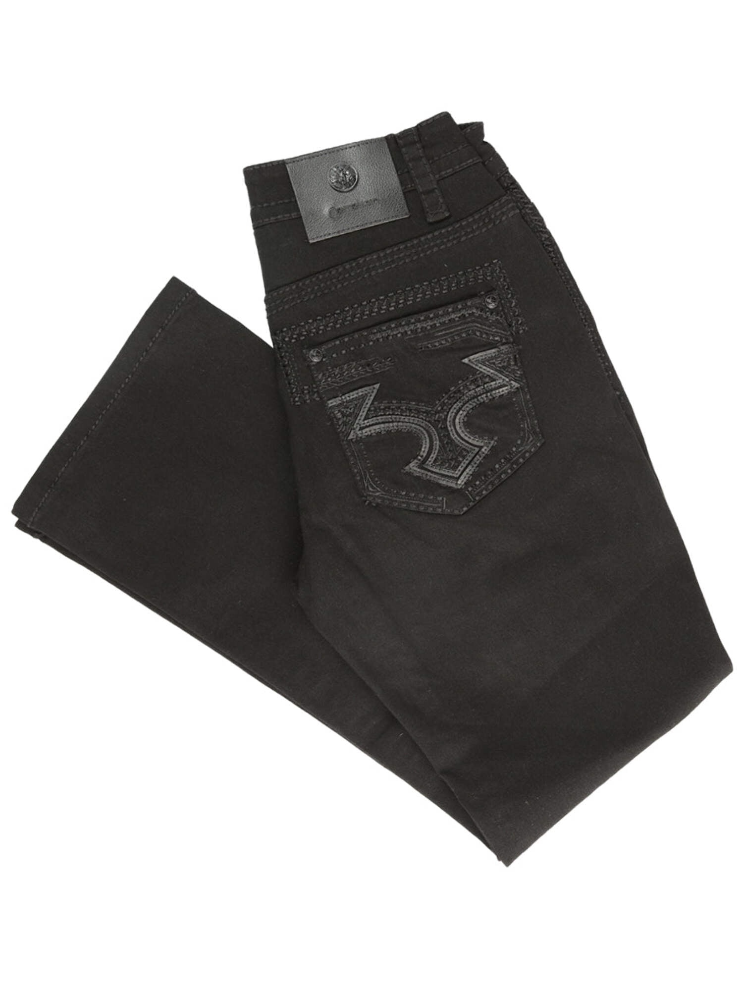 Centenario Men's Black Denim with Dark Embroidered Details 45312 ...