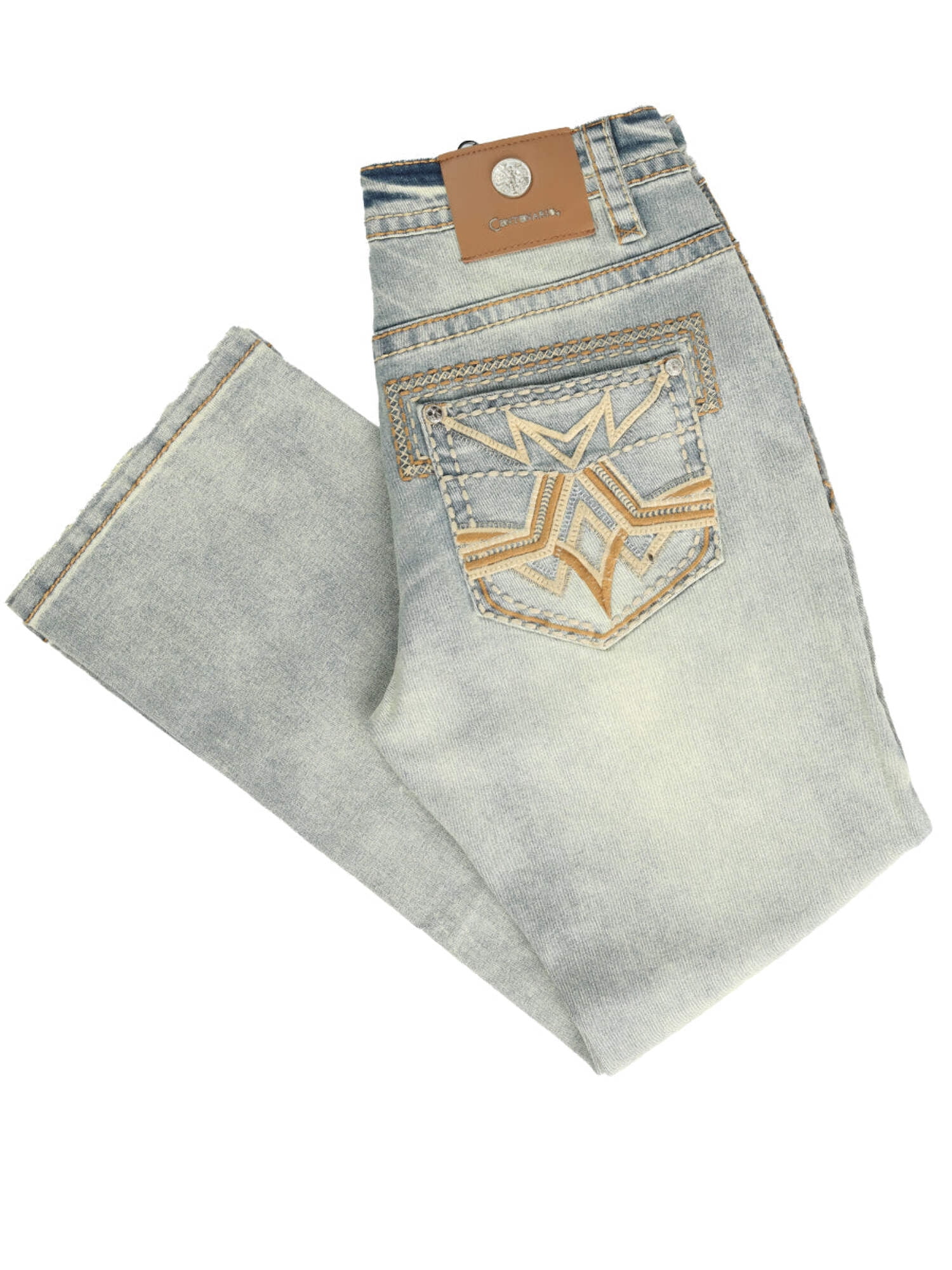 Centenario Men's Light Blue Denim with Embroidered Details 45317 ...