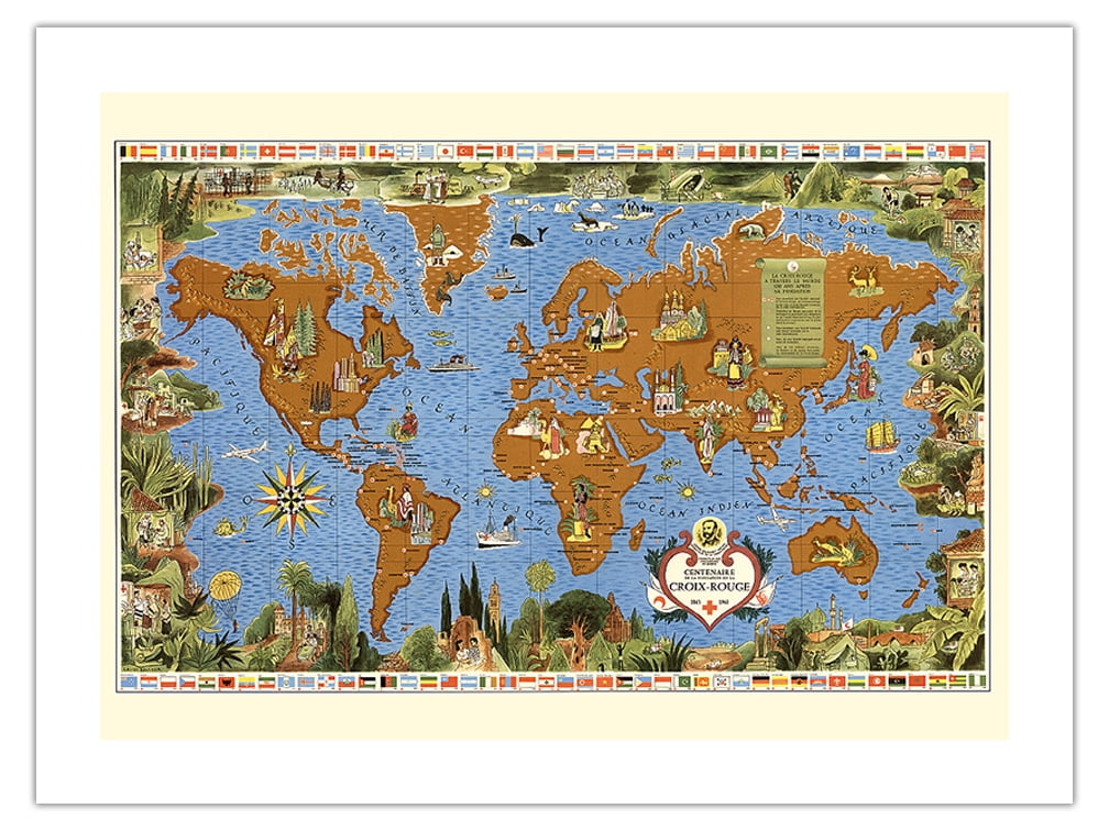 Centenary of International Red Cross (Croix Rouge) - French - Vintage ...