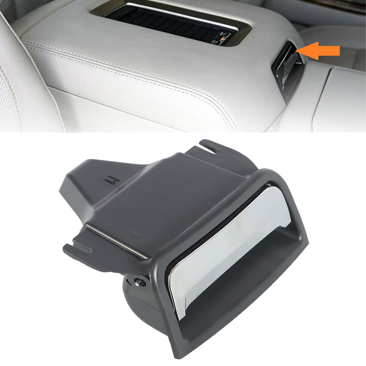 Center Armrest Console Lid Handle Latch, Black & Chrome, Suitable for ...