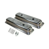 Center-Bolt Short Polished Aluminum Valve Covers for Chevy Small Block ...