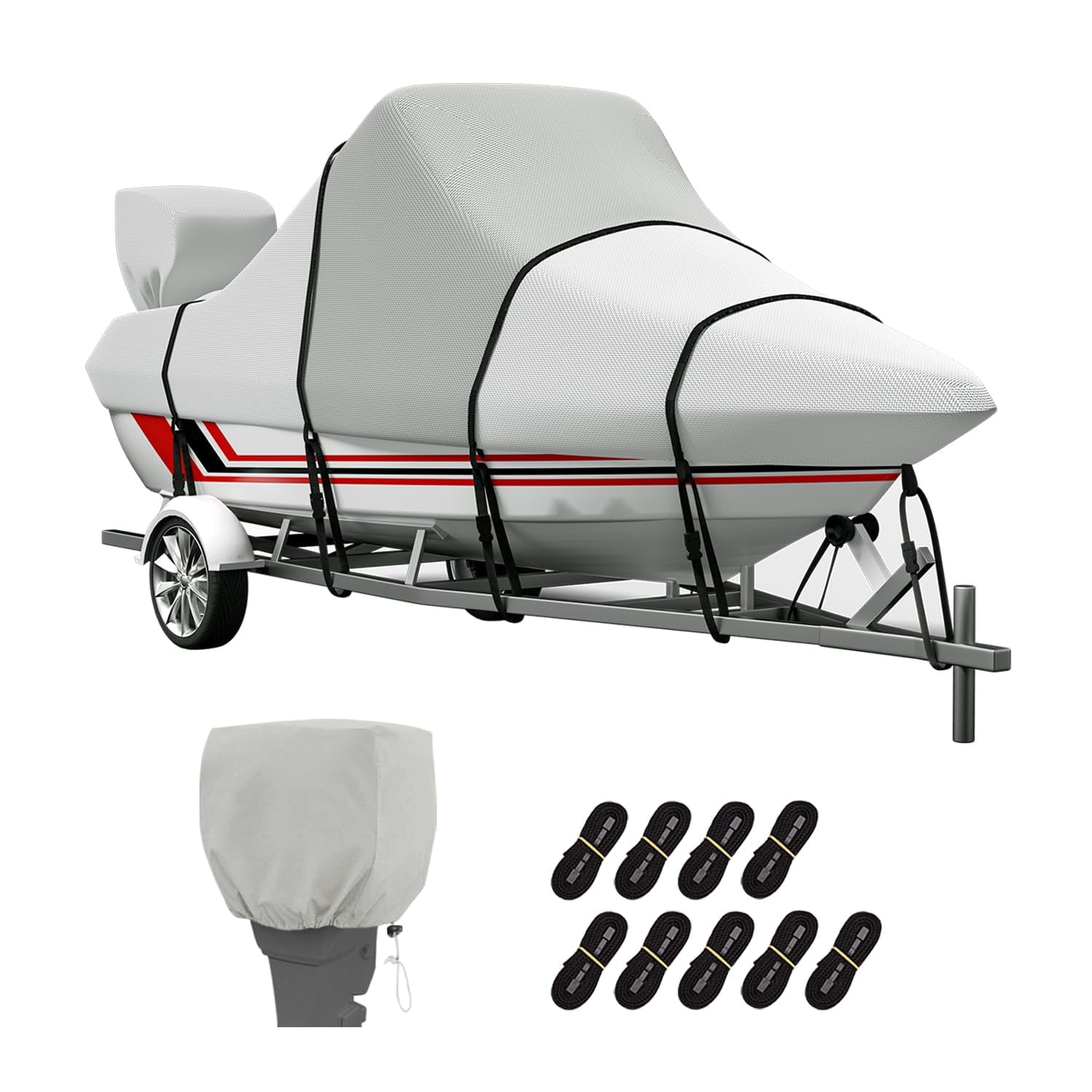 Center Console Boat Cover 17'-19' CC Boat 900D Oxford Trailerable Boat ...