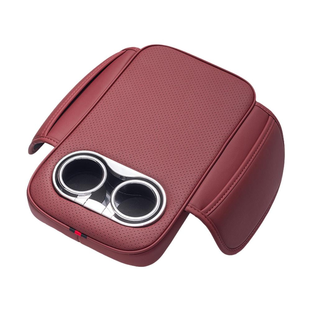 Center Console Cover Arm Rest Cover Leather Car Armrest Pocket Box Pad ...