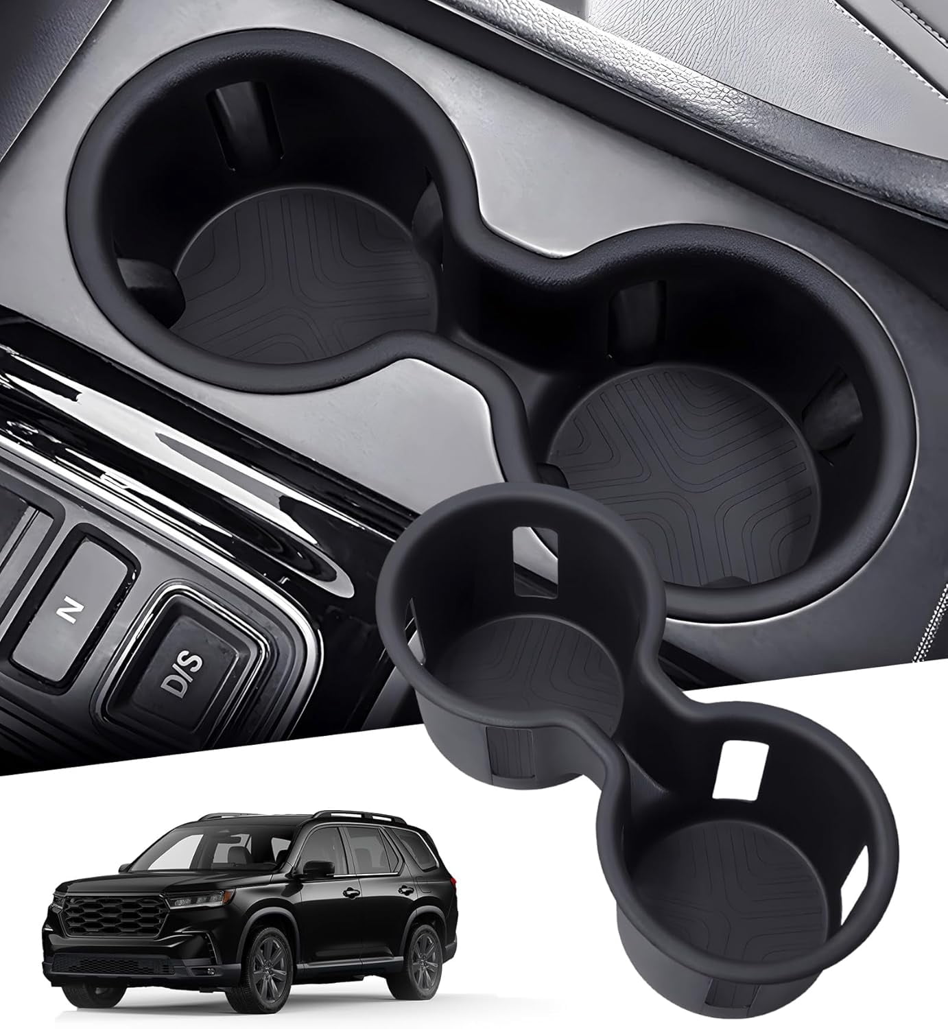 Center Console Cup Holder Inserts for Honda Pilot 2023-2026 & Passport ...