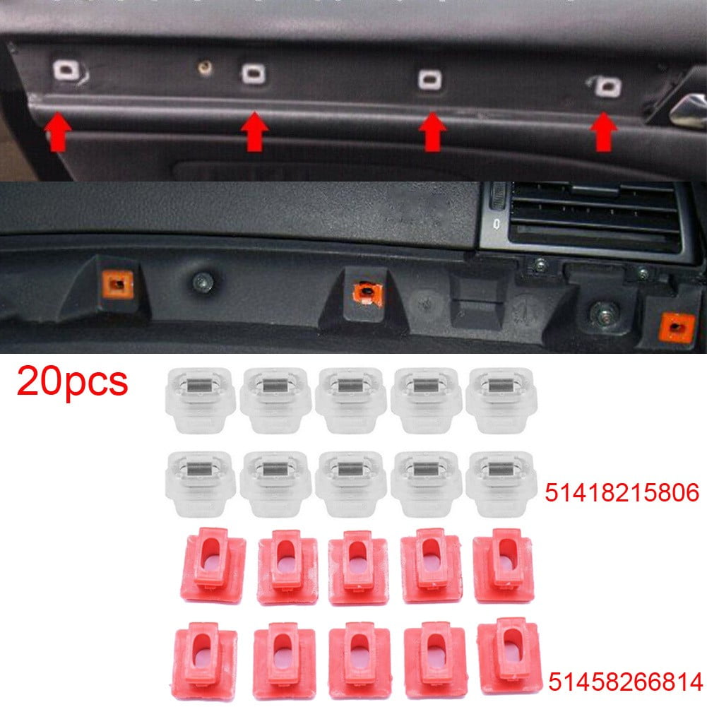 Center Console Dashboard Dash Trim Strip Inserts Clips For Bmw E46 E65 ...