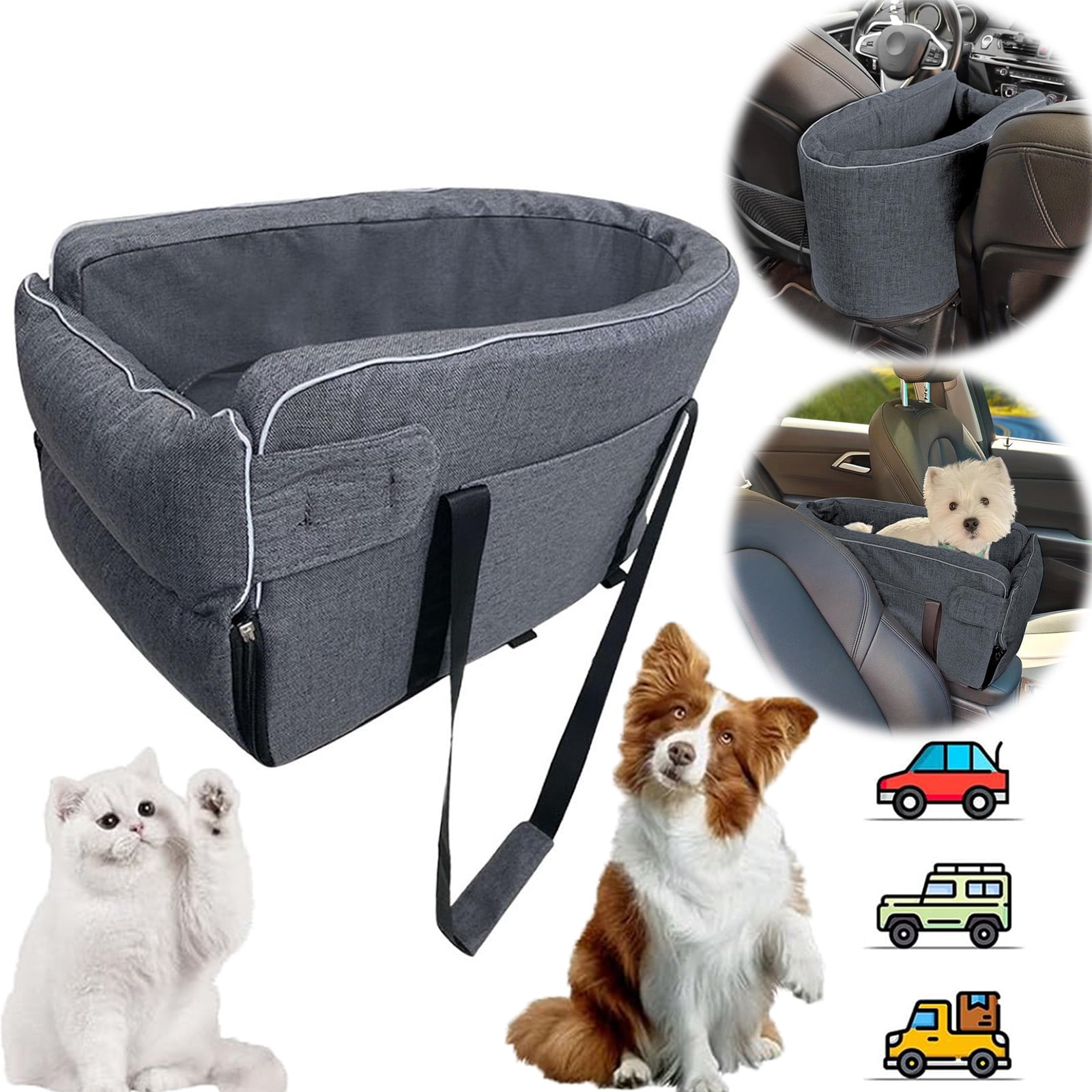 Center Console Dog Car Seat,Cat Car Seat,Small Dog Car Seat,Dog Car ...