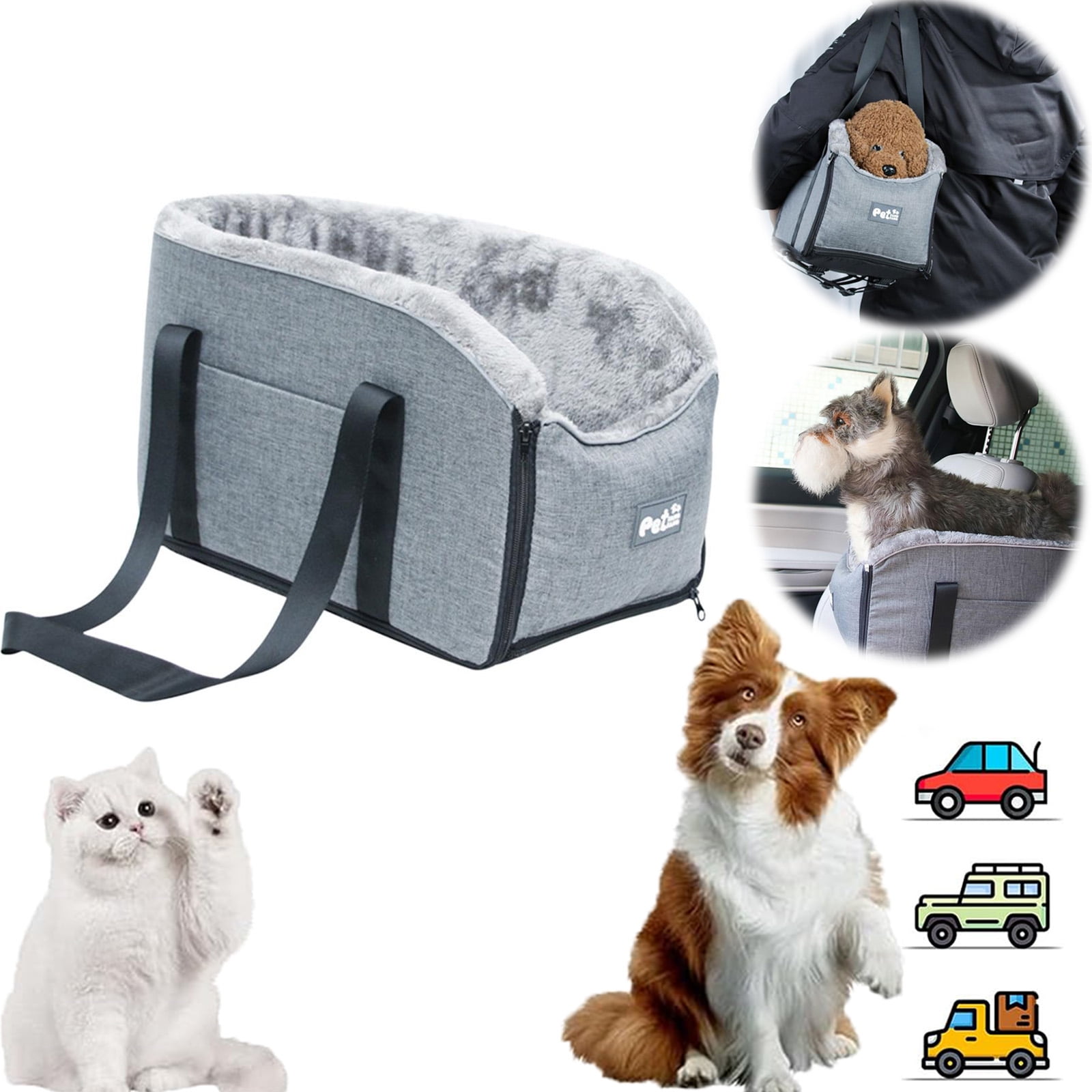 Center Console Dog Car Seat,Cat Car Seat,Small Dog Car Seat,Dog Car ...