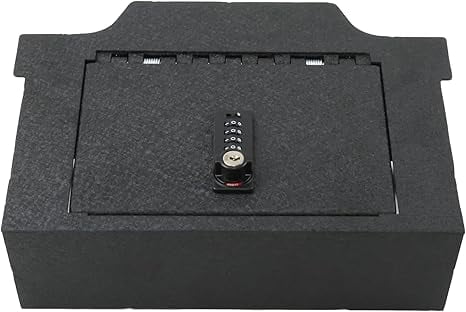 Center Console Gun Safe Vault - TuoJue Console Safe Lock Box Compatible ...