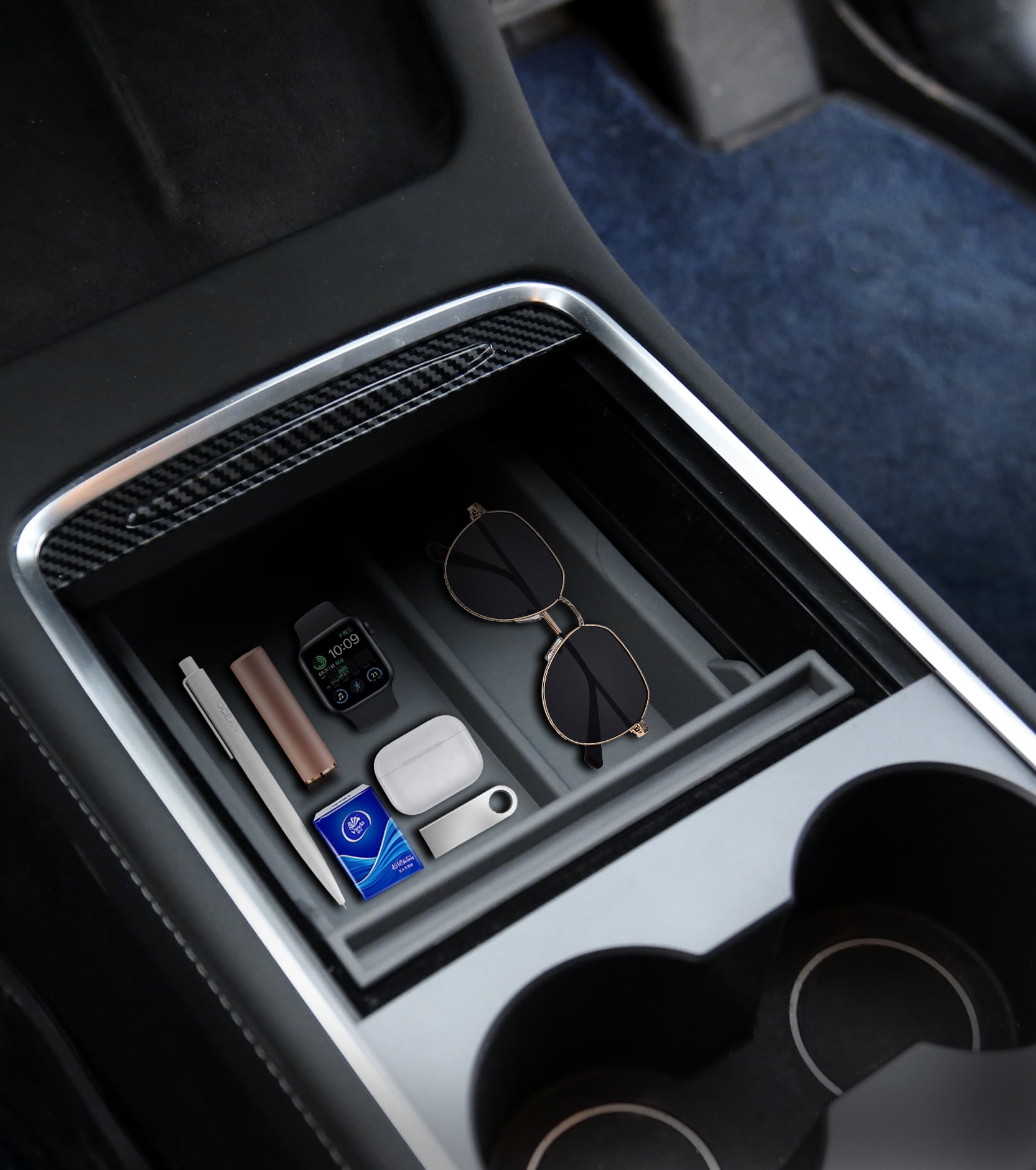 Center Console Organizer Removable Double Layer Console Tray For 2020 ...