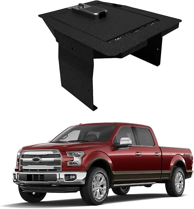 Center Console Safe Gun Safe Box Fit for 2015-2020 Ford F150, 2017-2022 ...