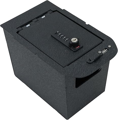 Center Console Safe Vault - KEREN Console Gun Safe Box Compatible with ...