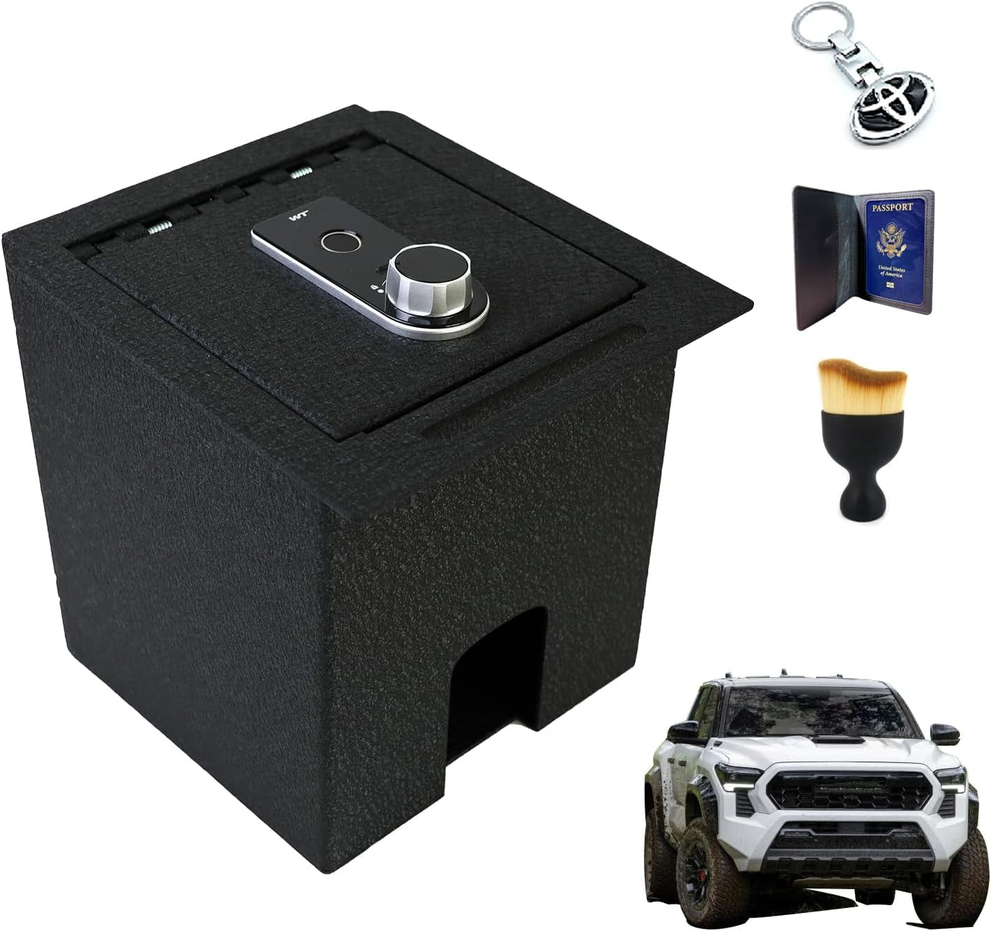 Center Console Safe Vault - XDEER Console Gun Safe Box Compatible with ...