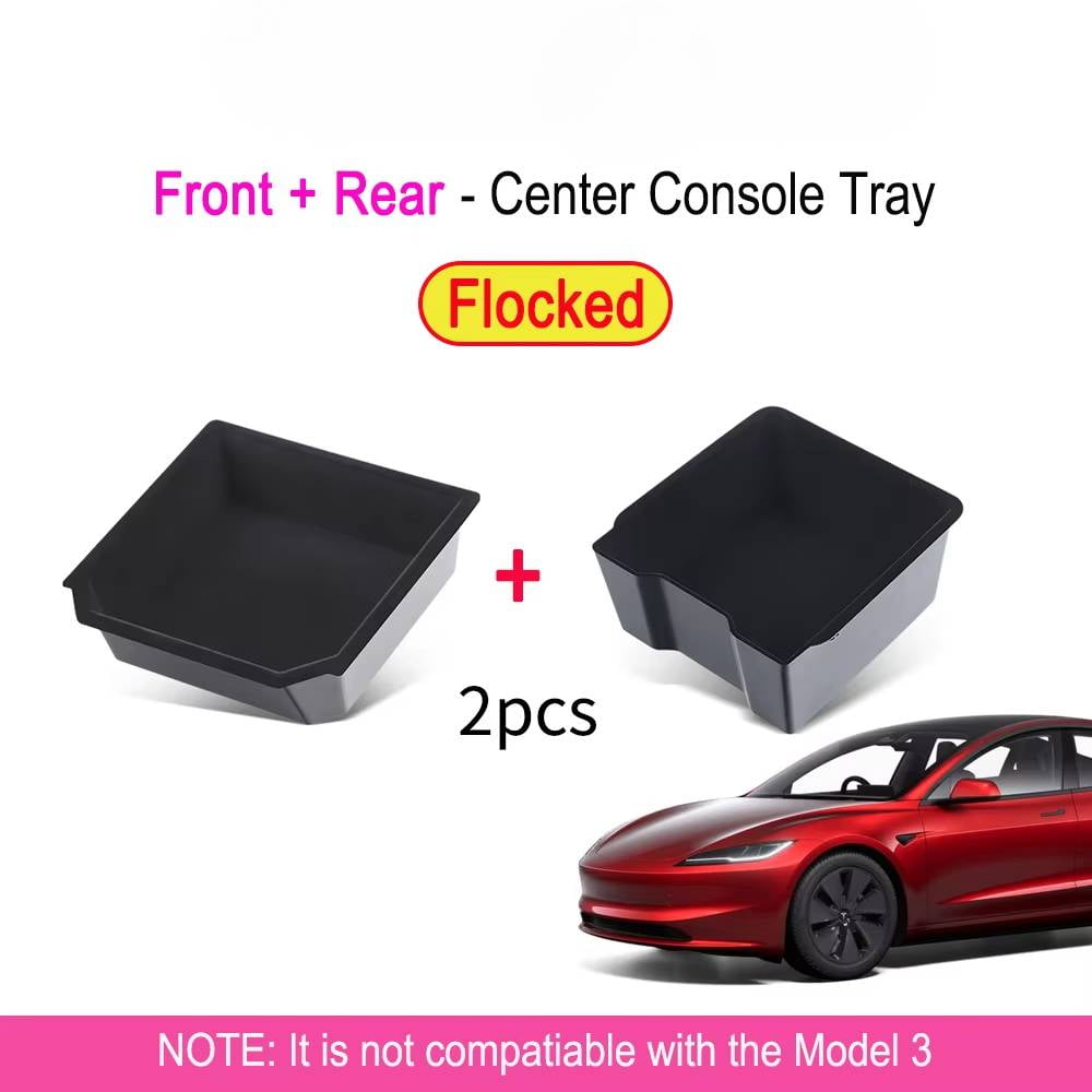 Center Console Trays for Tesla Model Y Organizer Accessories Under Seat ...