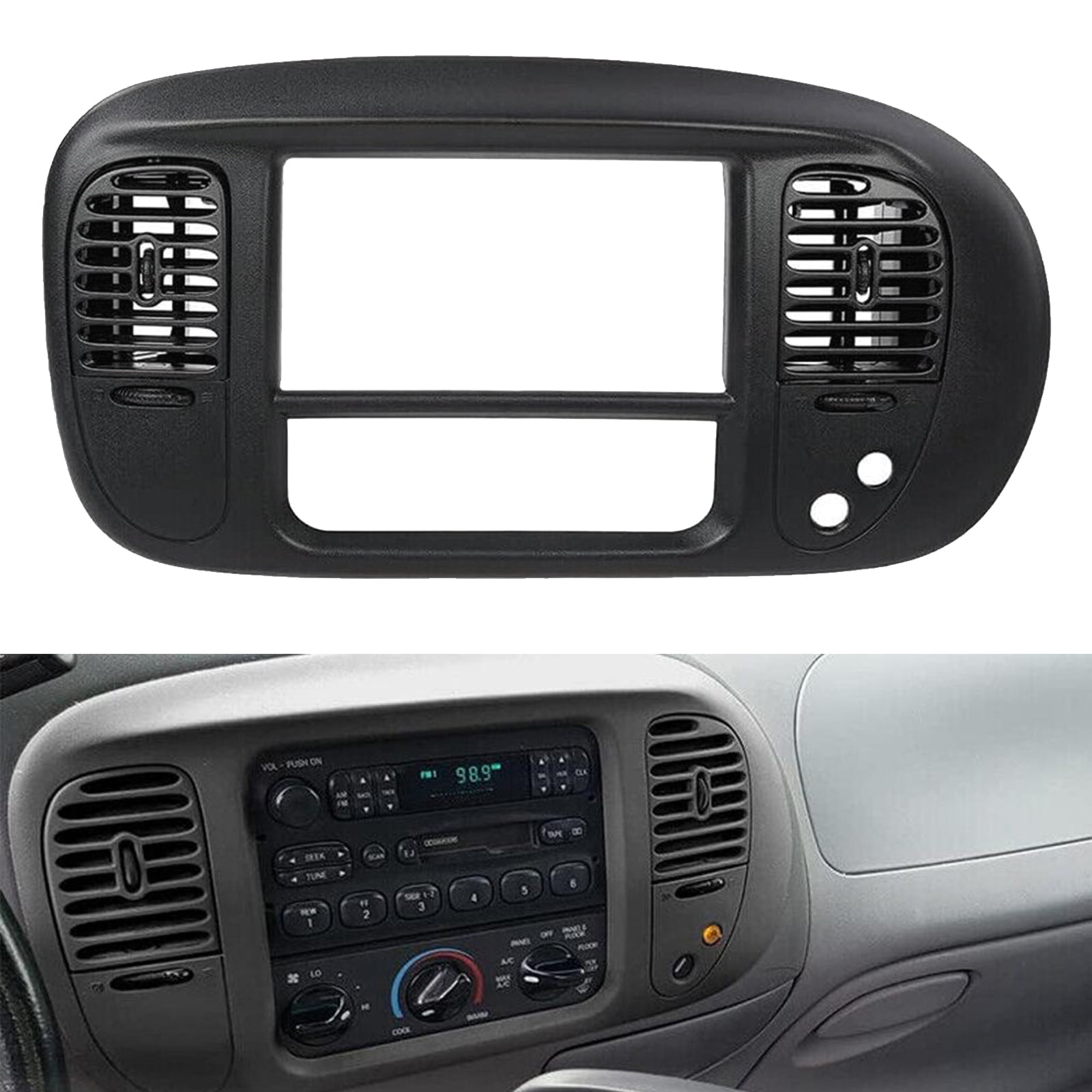 Center Dash Radio Air Vent Bezel Panel Trim Black for Ford F150 ...