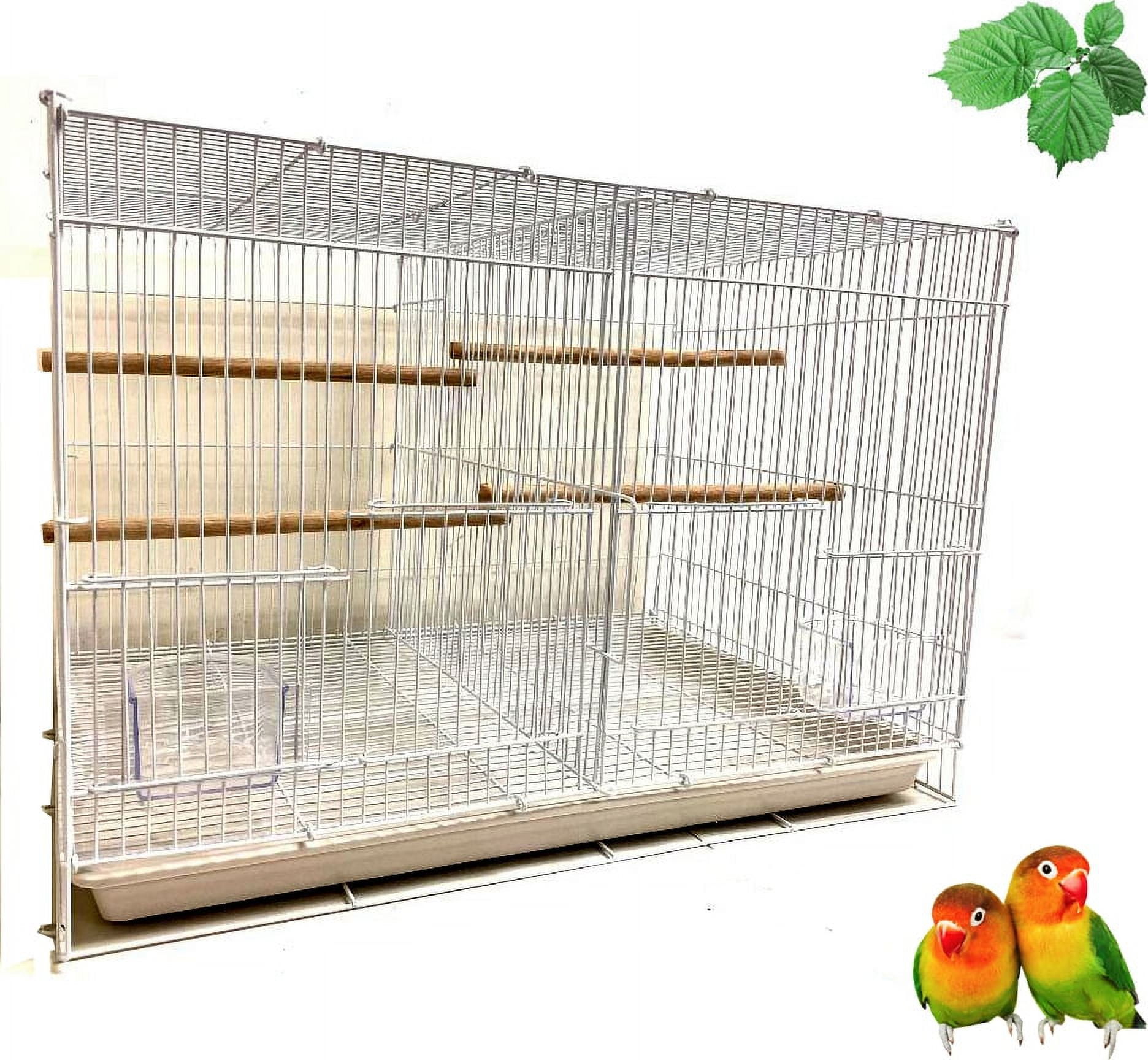 Large Stand Divided Breeding Bird Cage 24" x 16" x 16"H For Finches ...