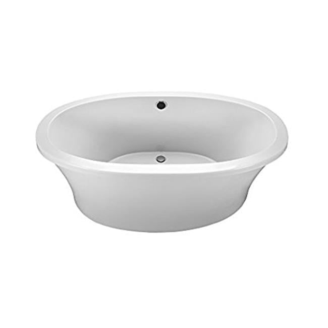 Center Drain Freestanding Soaking Tub - Biscuit - Walmart.com