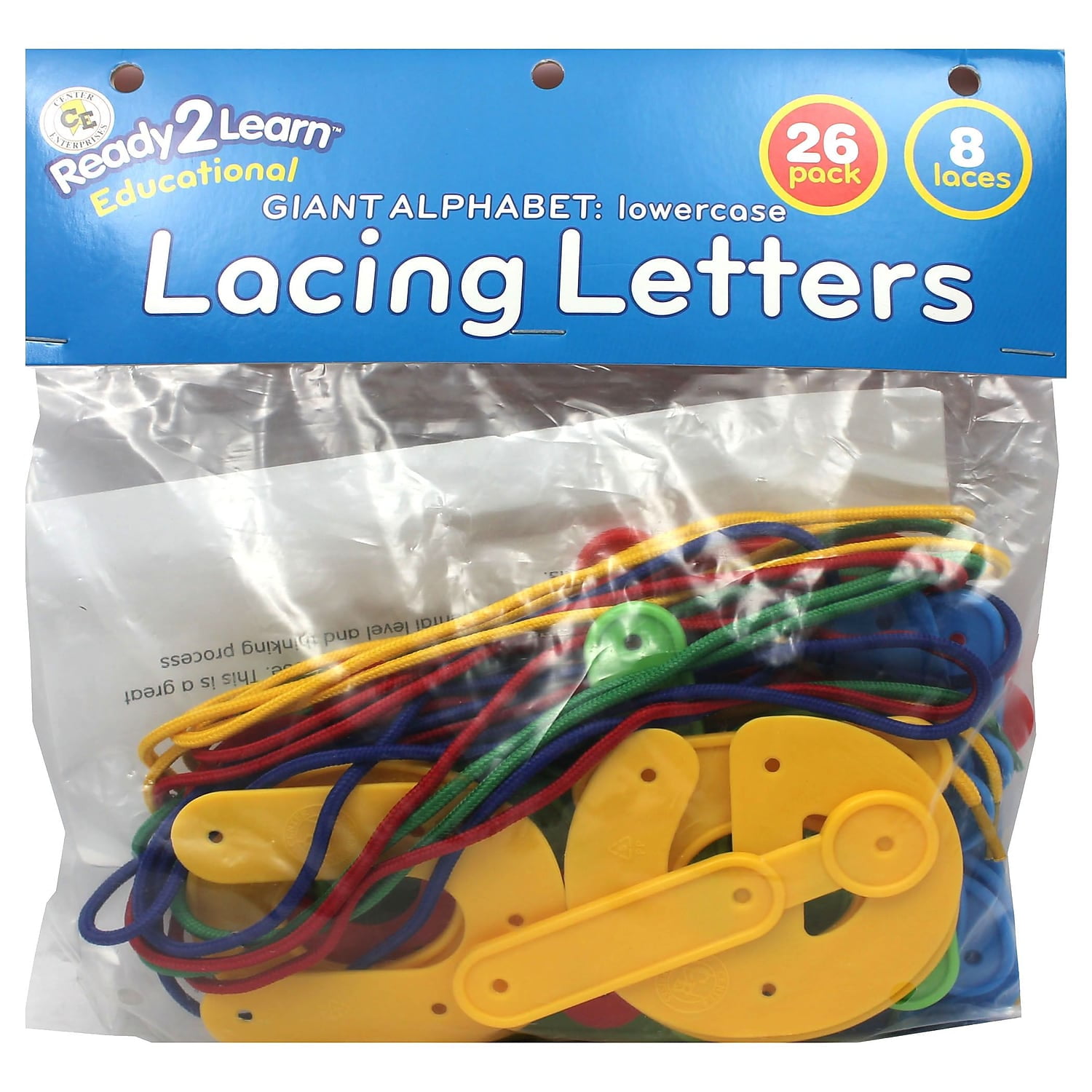 Lacing Alphabet, Lowercase, Set of 34 - Walmart.com