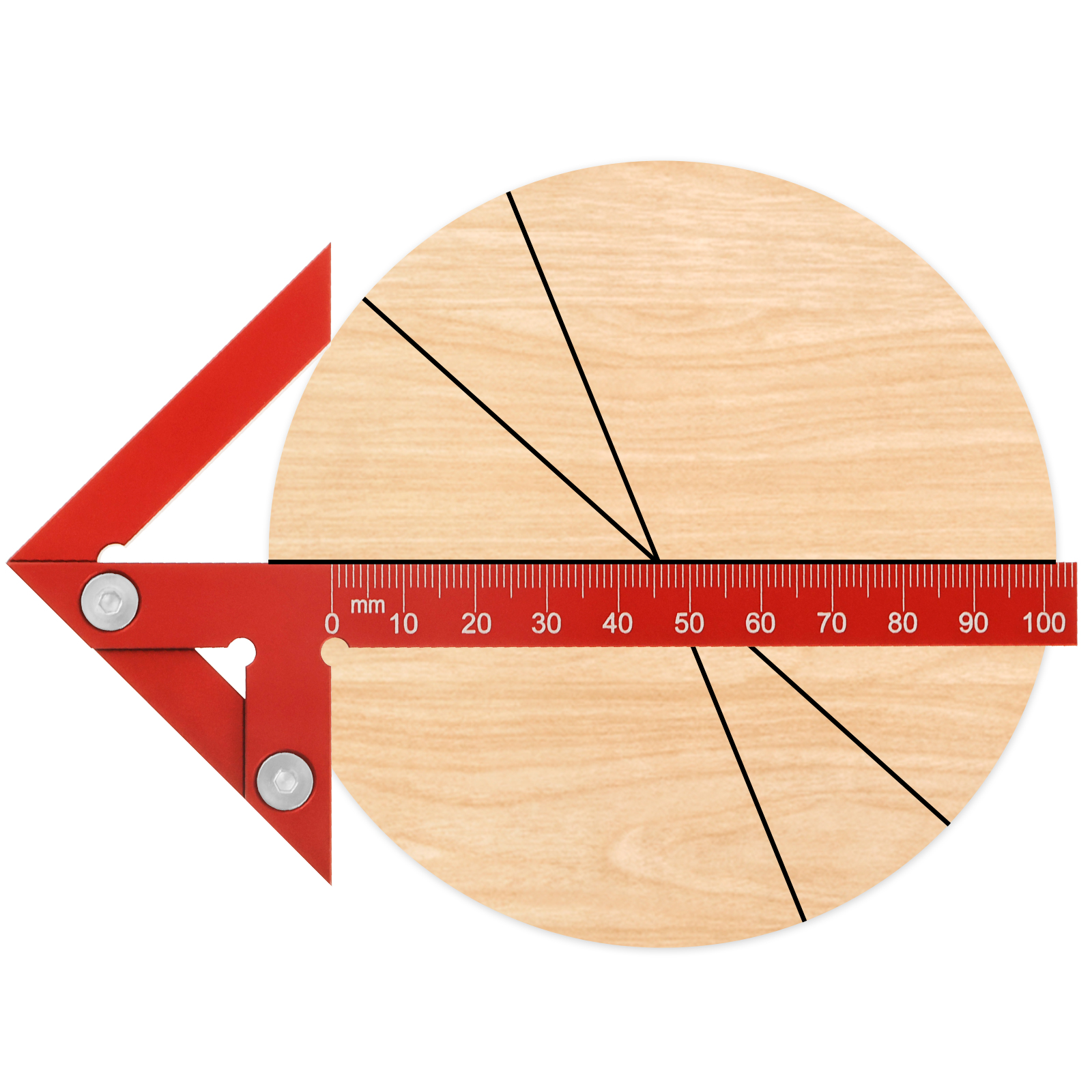 Center Positioning Ruler 45/90 Degree Aluminum Alloy Arrow Ruler High ...