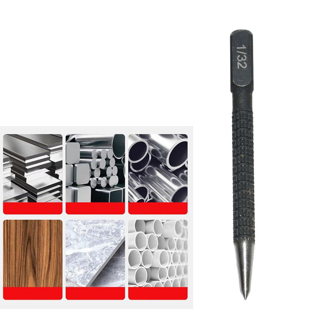 Center Punch Set 1/32 2/32 3/32 4/32 Inch Metal Center Punch For Wood ...