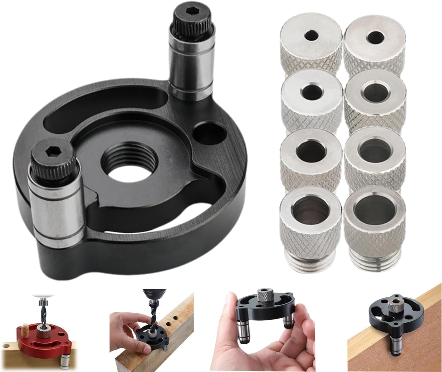 Center Spinners for Drilling, Center Spinner Drill Guide Wood Tool,Self ...