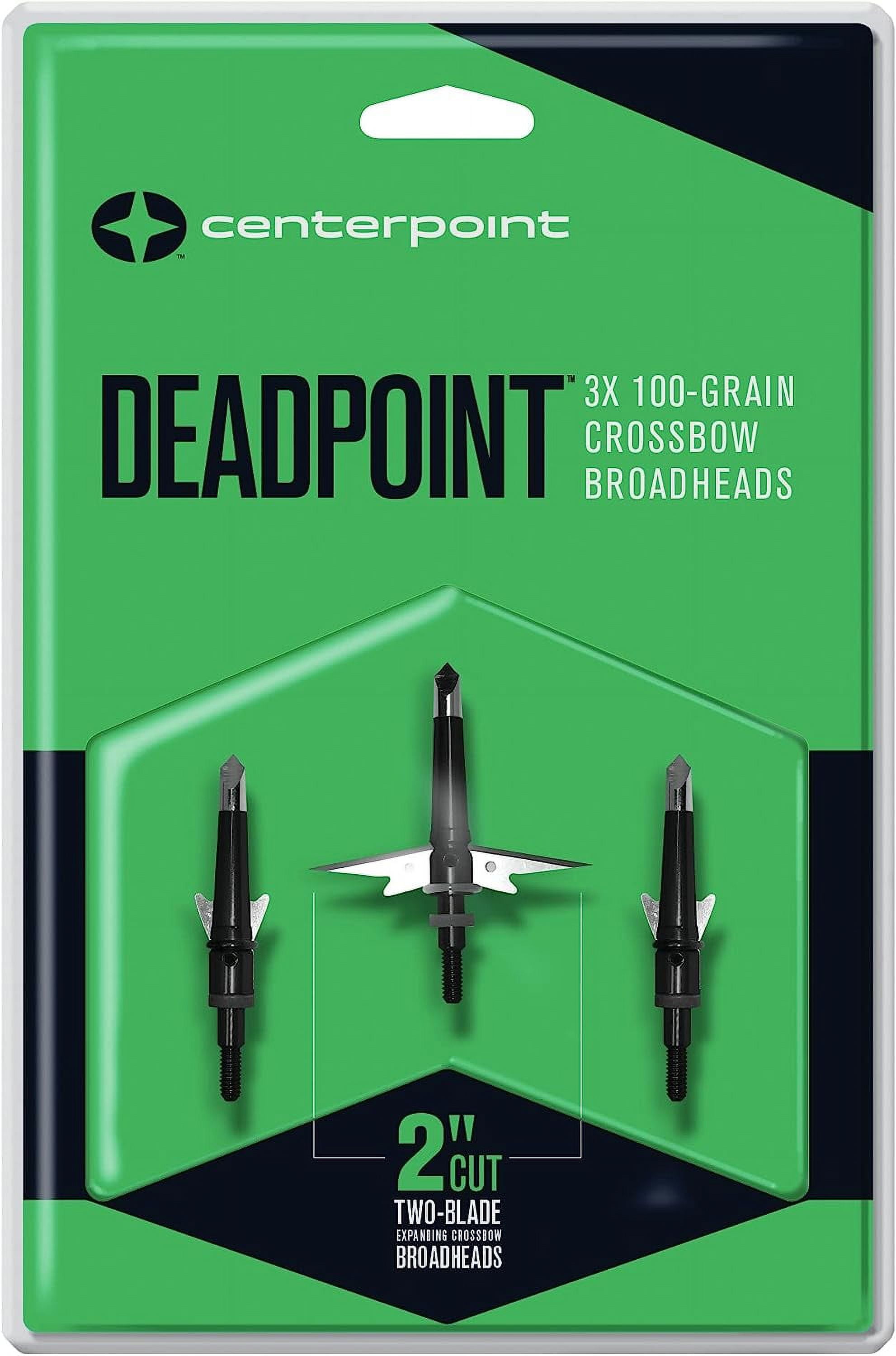 CenterPoint Archery Hunting DEADPOINT Crossbow Broadheads 100gr 3pk ...